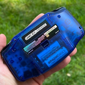 Custom IPS V3 Backlit Nintendo Gameboy Advance Clear Blue/sky Blue Opal ...