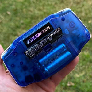 Custom IPS V3 Backlit Nintendo Gameboy Advance Clear Blue/sky Blue Opal ...