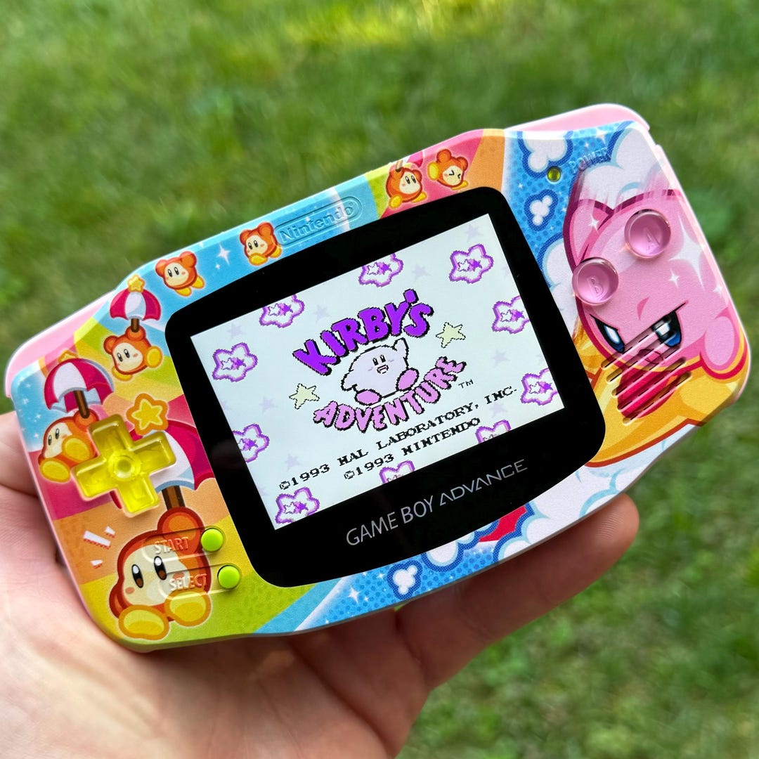 Custom IPS V3 Backlit Nintendo Gameboy Advance "artist Series" Kirby ...