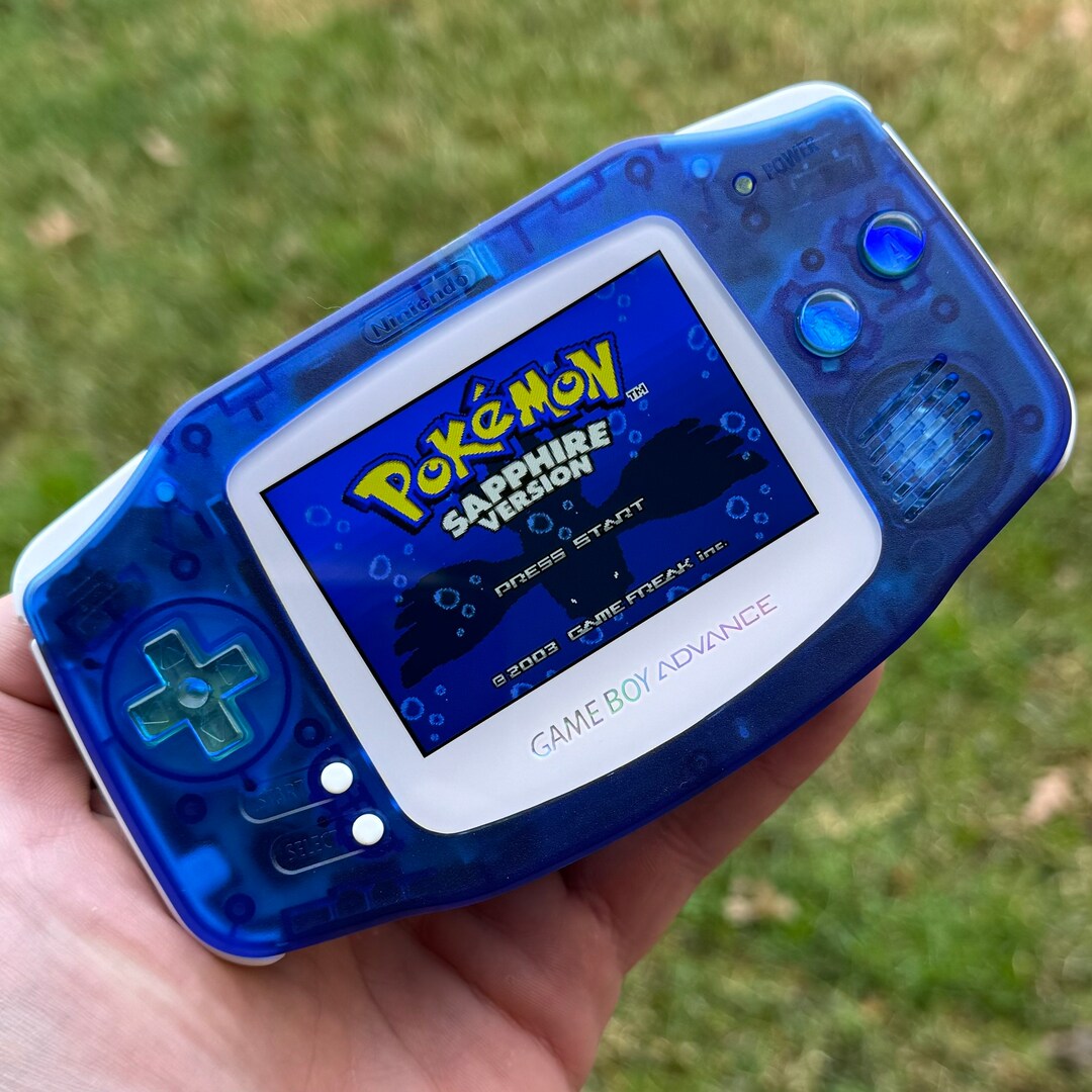 Custom IPS V3 Backlit Nintendo Gameboy Advance Clear Blue/sky Blue Opal by 8bitaesthetics - Etsy