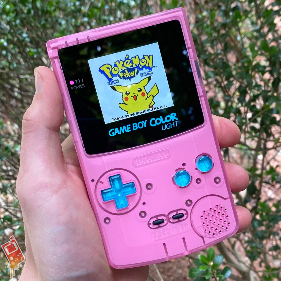 Custom Backlit Nintendo Gameboy Color Clear Pastel Pink/Sky | Etsy