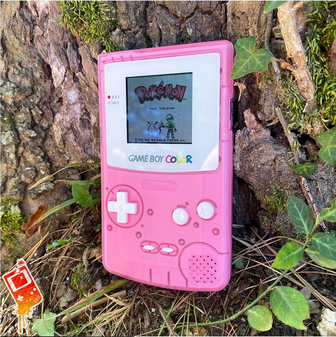 Custom Backlit Nintendo Gameboy Color Clear Pink/white by - Etsy