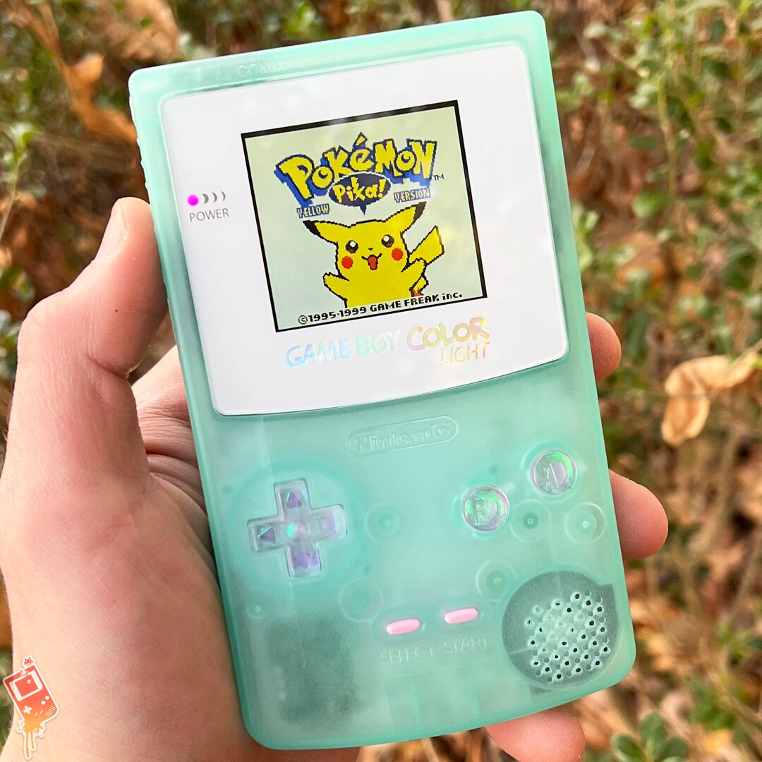 Custom Backlit Nintendo Gameboy Color Clear Green/white/pink Glow in ...