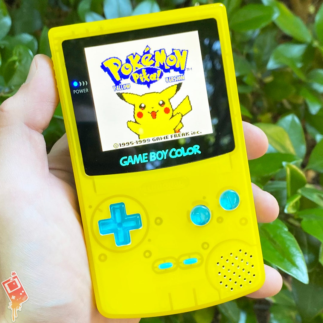 Custom Backlit IPS XL Nintendo Gameboy Color Semi-transparent Yellow ...