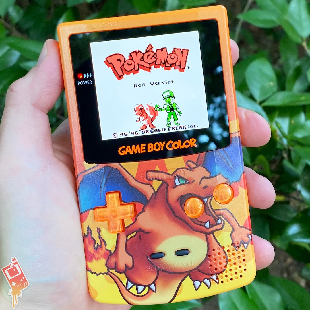 Custom Backlit Nintendo Gameboy Color IPS XL artist Series Charizard by ...