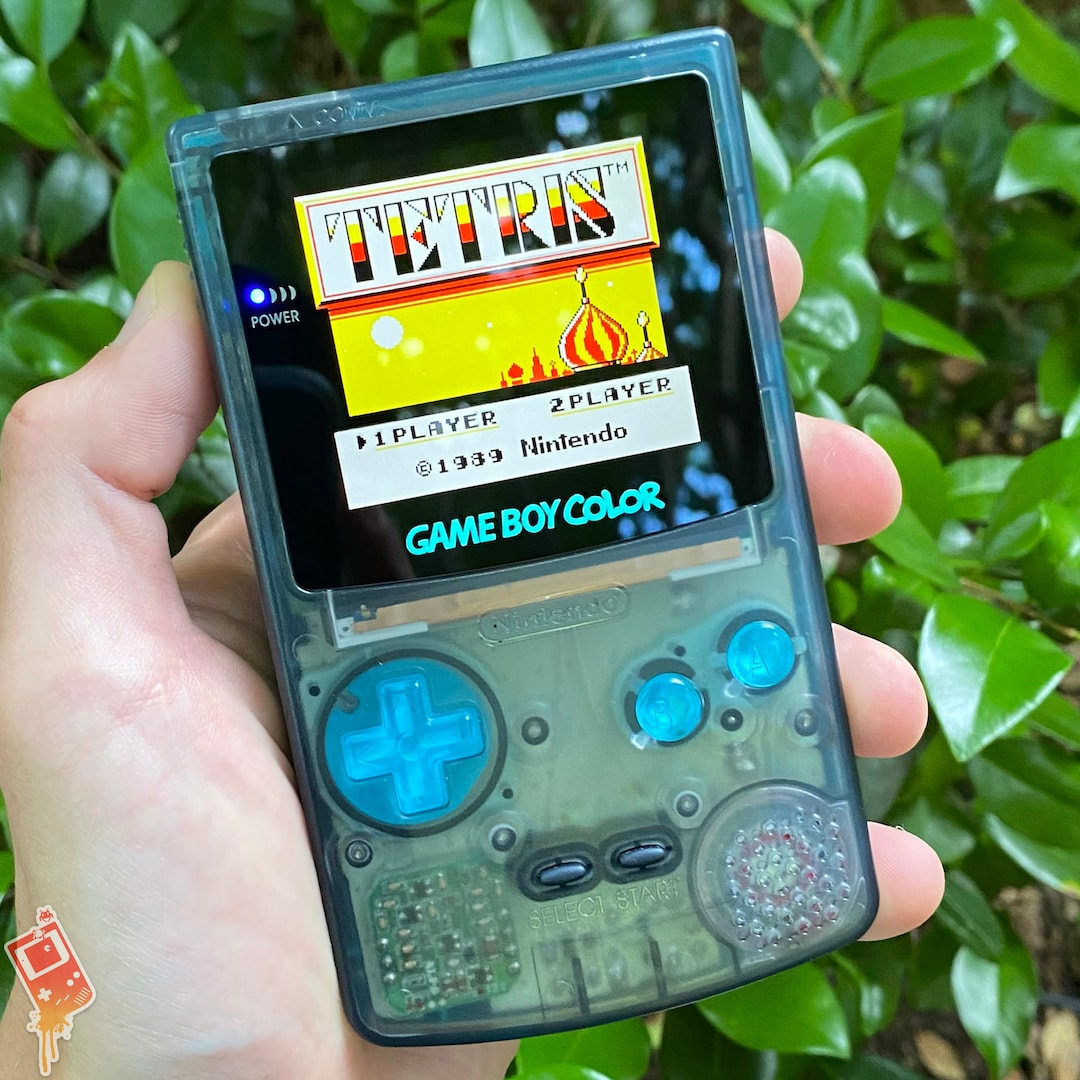 Custom Backlit IPS XL Nintendo Gameboy Color Sky Blue/smoke Black by ...