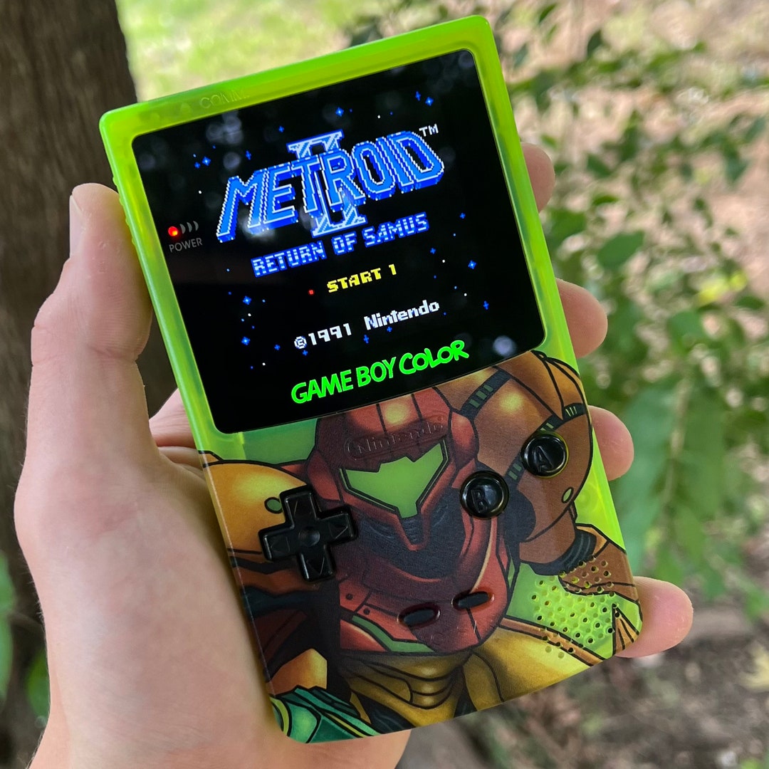 Custom Backlit Nintendo Gameboy Color IPS XL "artist Series" - Samus by ...