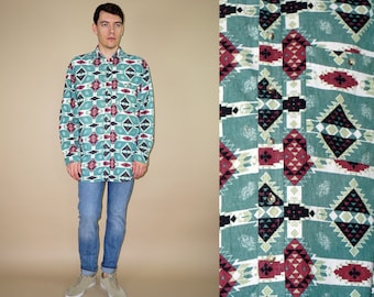Mens Aztec Flannel Shirt - Etsy