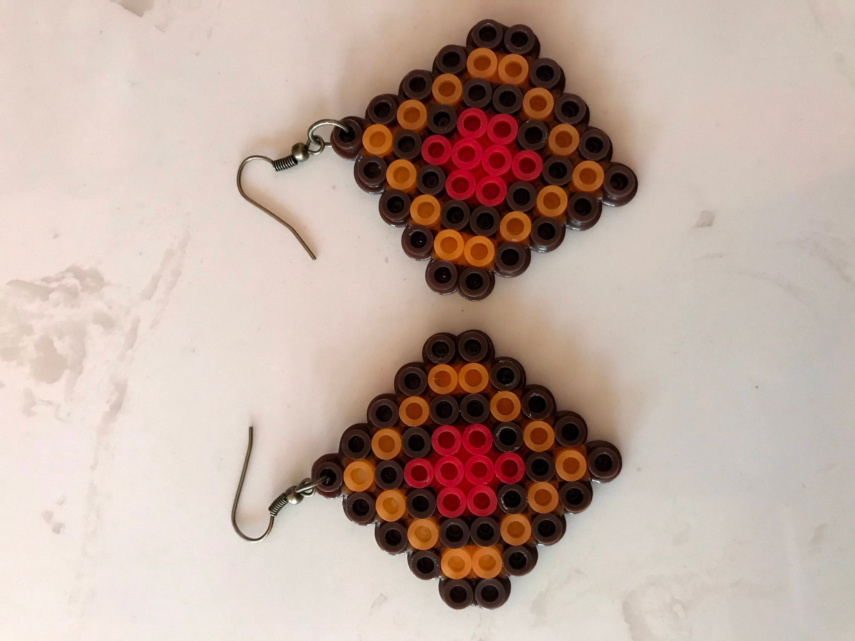 Shining Perler bead earrings teacher gift gift for teen | Etsy