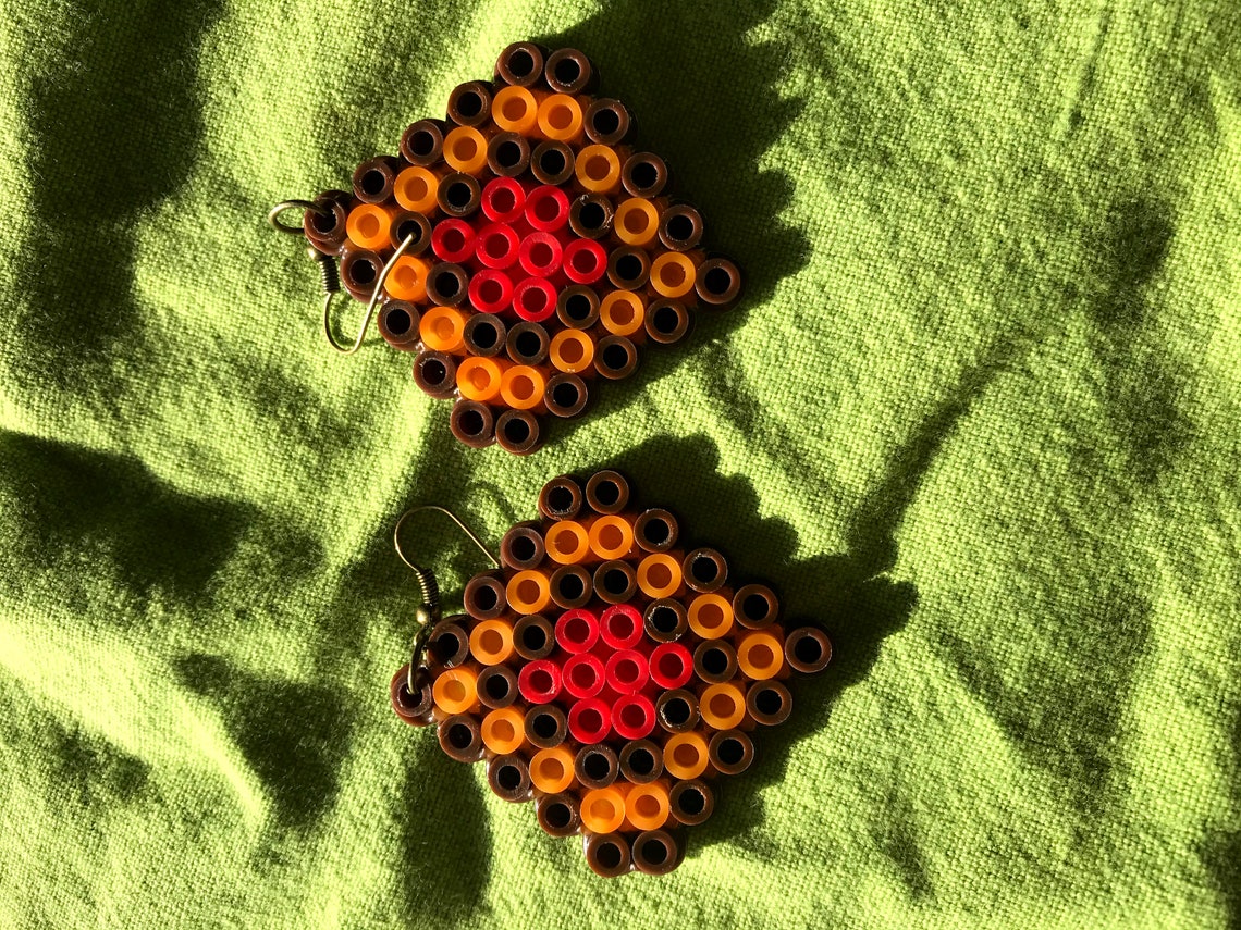 Shining Perler Bead Earrings Teacher Gift Gift for Teen - Etsy UK