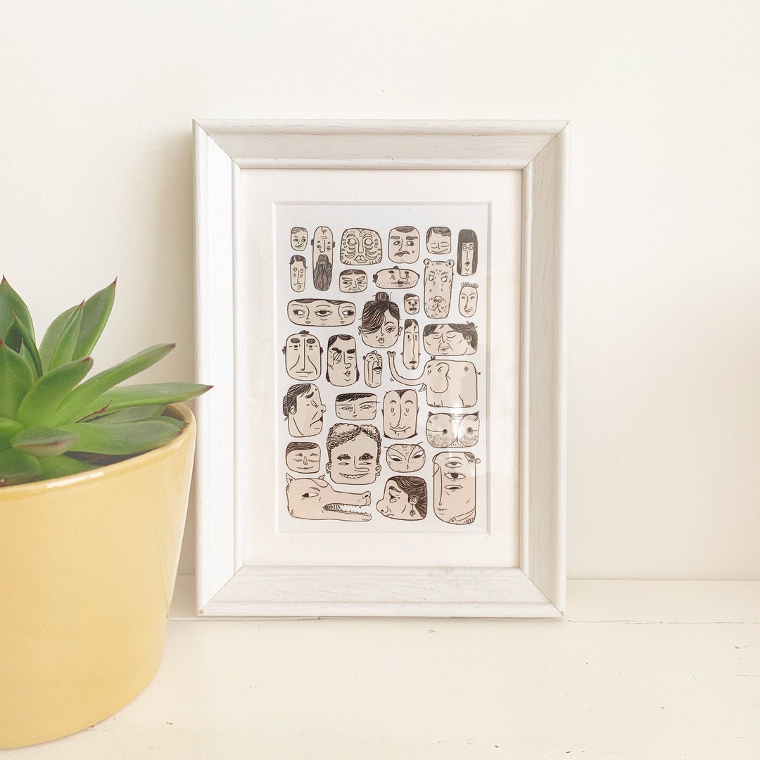 Mix Faces Pack (3 Prints) 13.5x13.5cm & A6 - Etsy