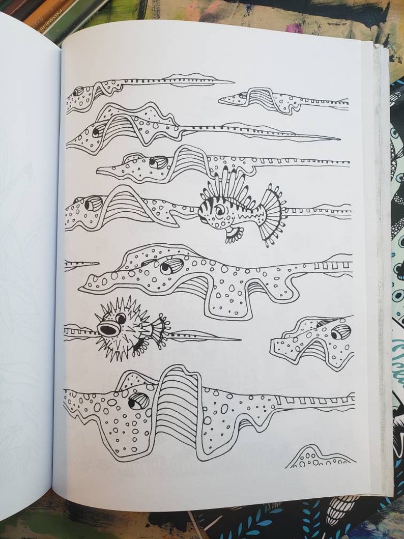 Enchanted Ocean Coloring Book - Etsy