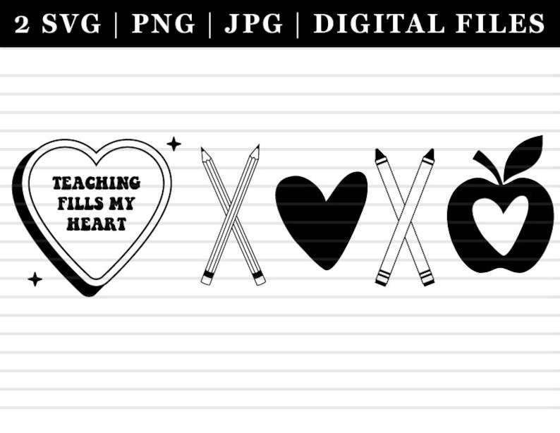 Valentine's Teacher SVG: Heart XOXO Design (digital Download) - Etsy
