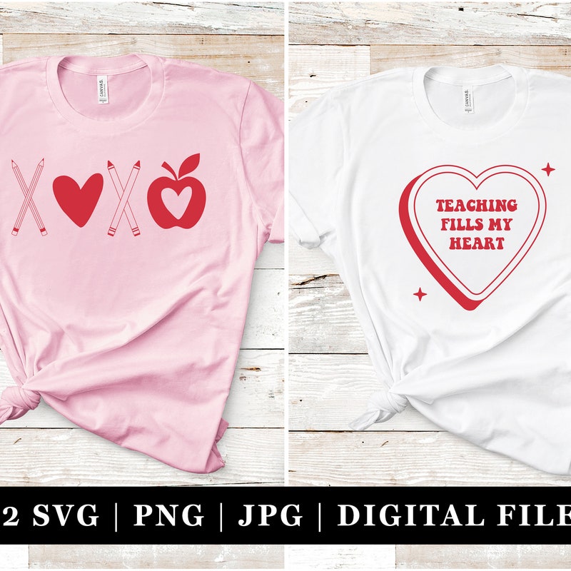 Valentine Teacher Svg - Etsy
