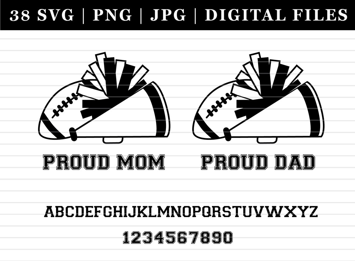 Football Mom and Cheer Mom and Dad Svg - Football Mom Dad Svg - Png ...