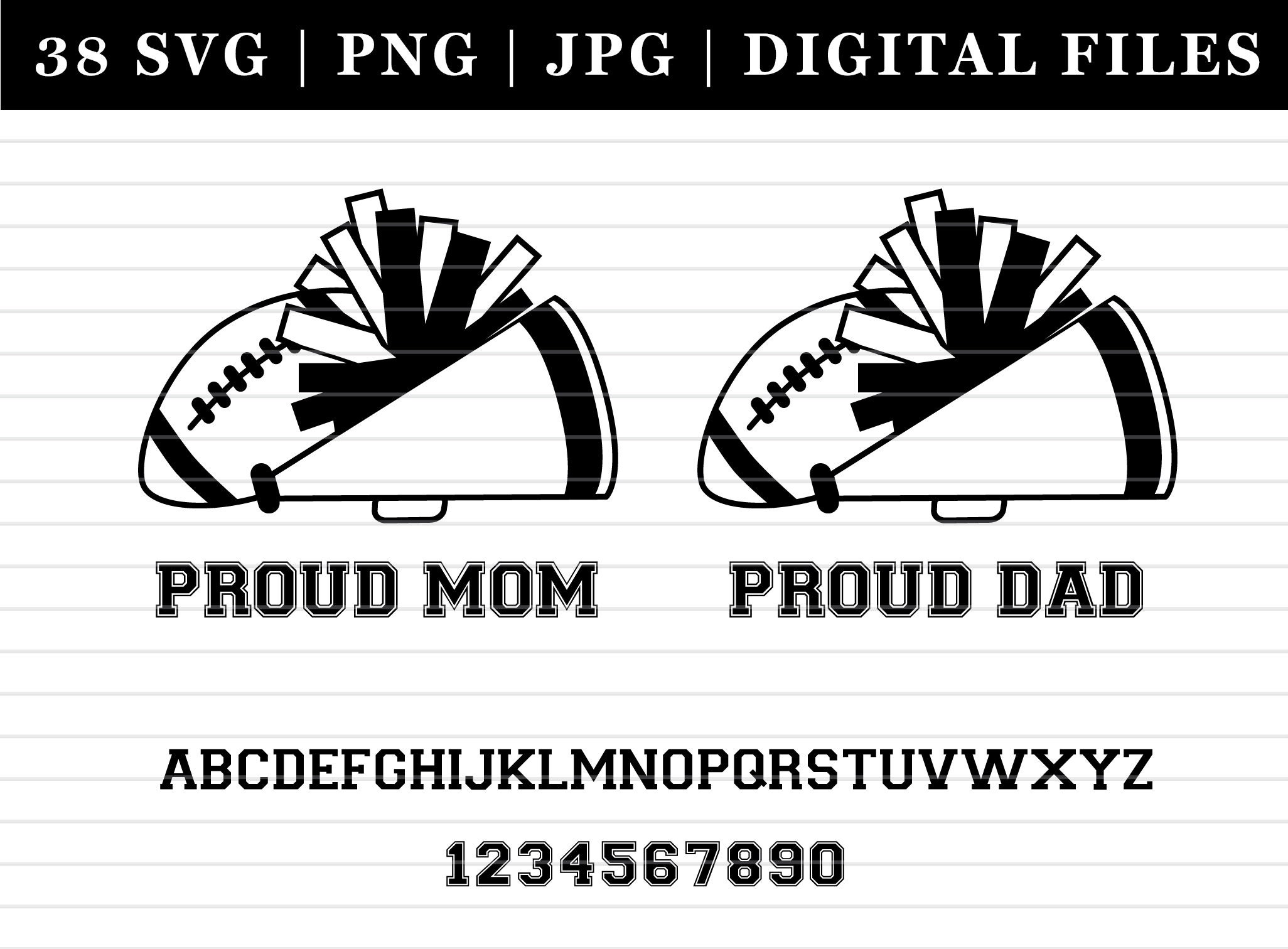 Football Mom And Cheer Mom And Dad Svg Football Mom Dad Svg Png Cheer
