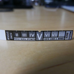 Pentax Digital Spotmeter Zone System Scale VI, Water-proof Vinyl Label ...