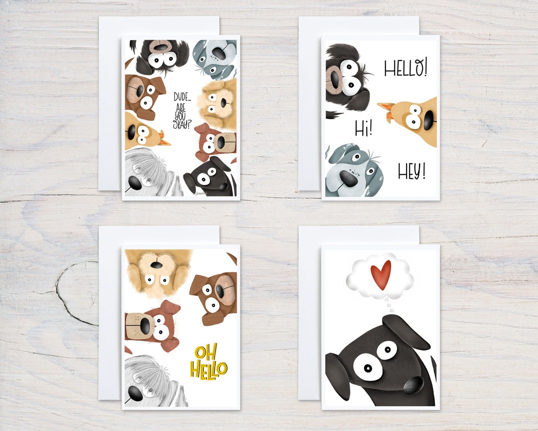 Funny Dogs Card Set - Etsy
