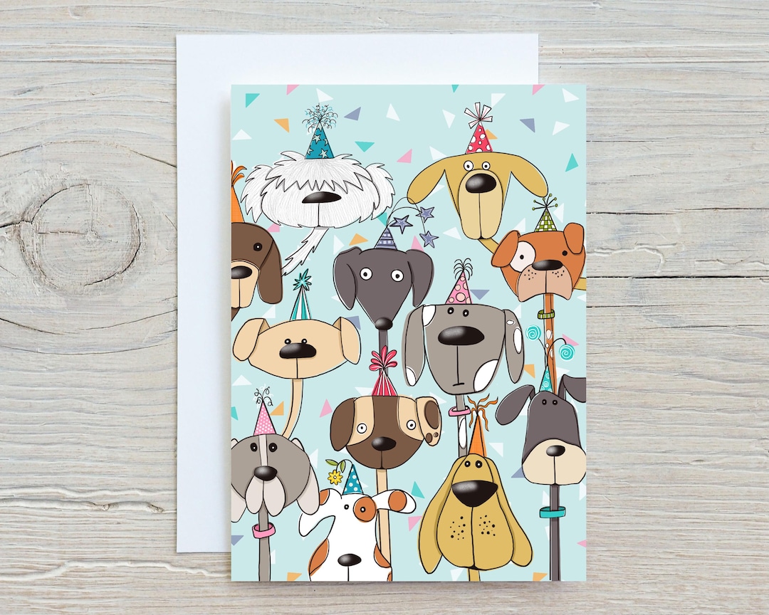 Dog Birthday Card - Paw-ty Time! - Etsy