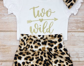 Two Wild Birthday Girl Outfit - Etsy