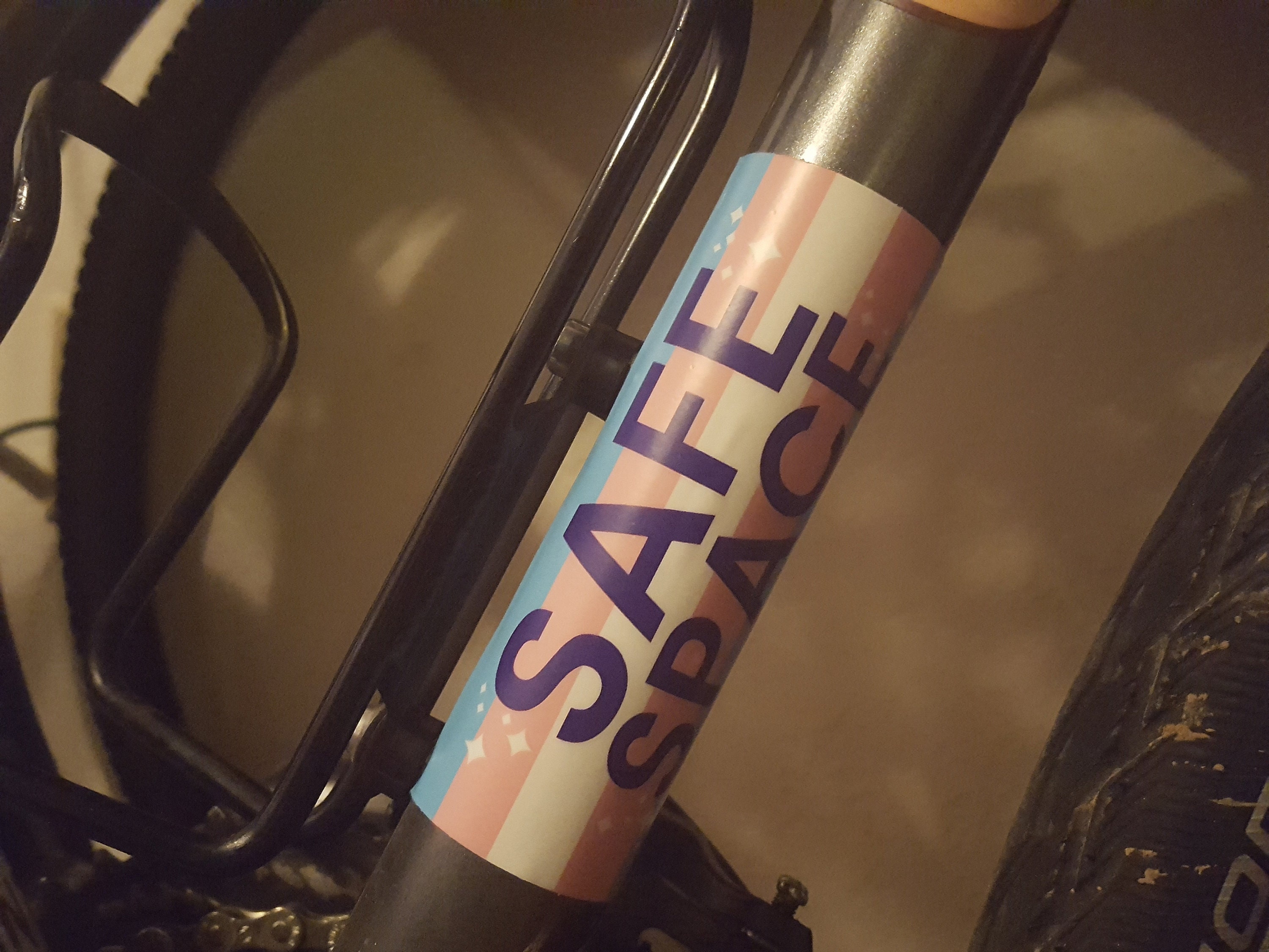 Trans Flag Safe Space Vinyl Sticker | Etsy