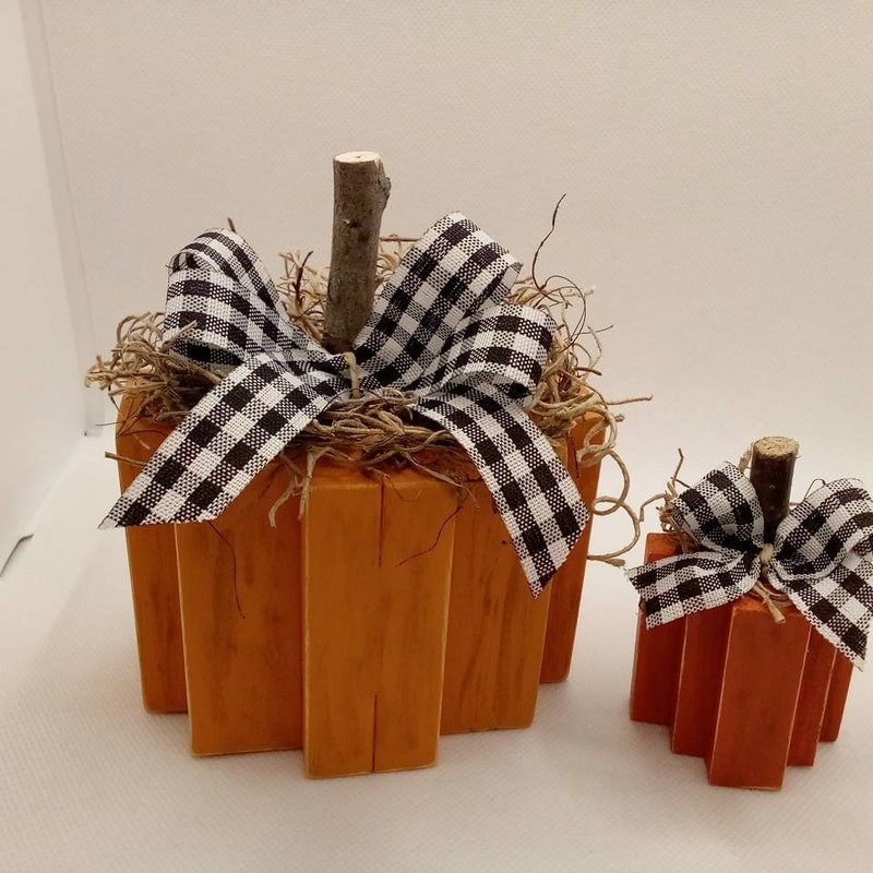 Wood Pumpkin Blocks - Etsy