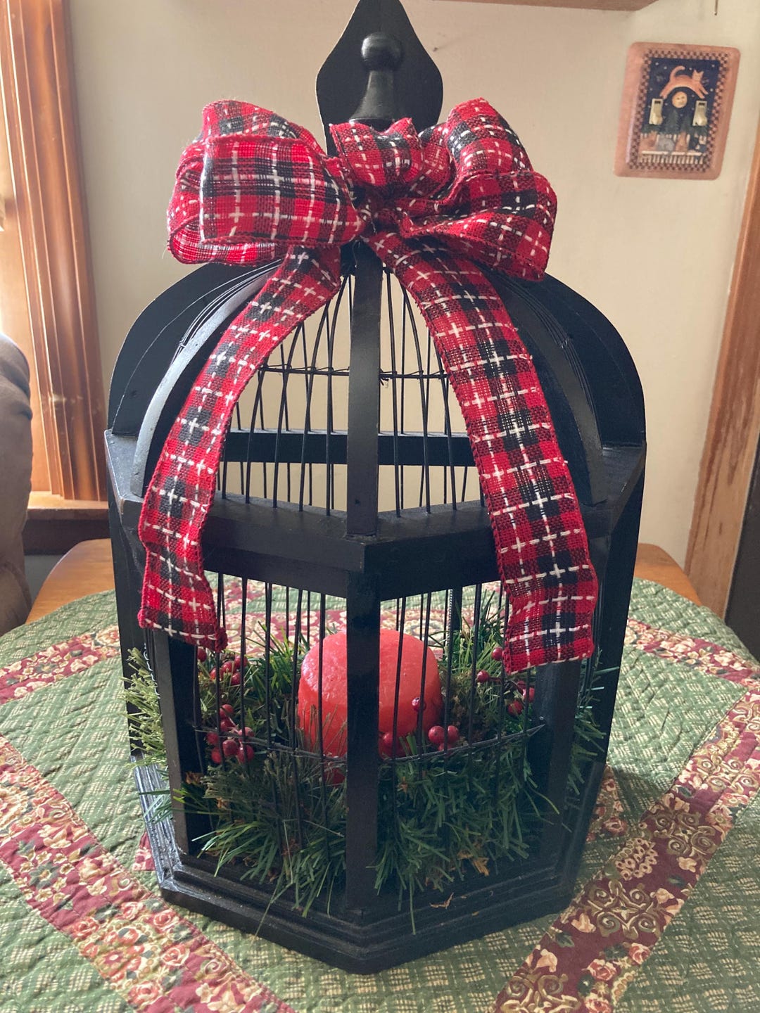 Primitive Black Cage With Christmas Decor - Etsy