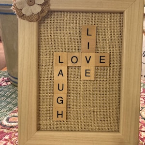 Live Laugh Love Framed Scrabble Tile Decor - Etsy