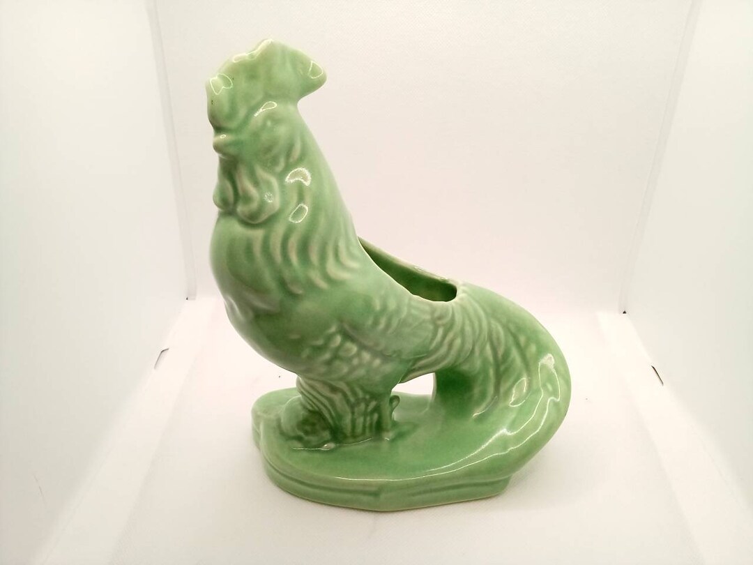Vintage Ceramic Rooster Planter USA - Etsy