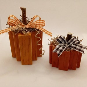 Handmade Block Pumpkins Set of 2 - Etsy