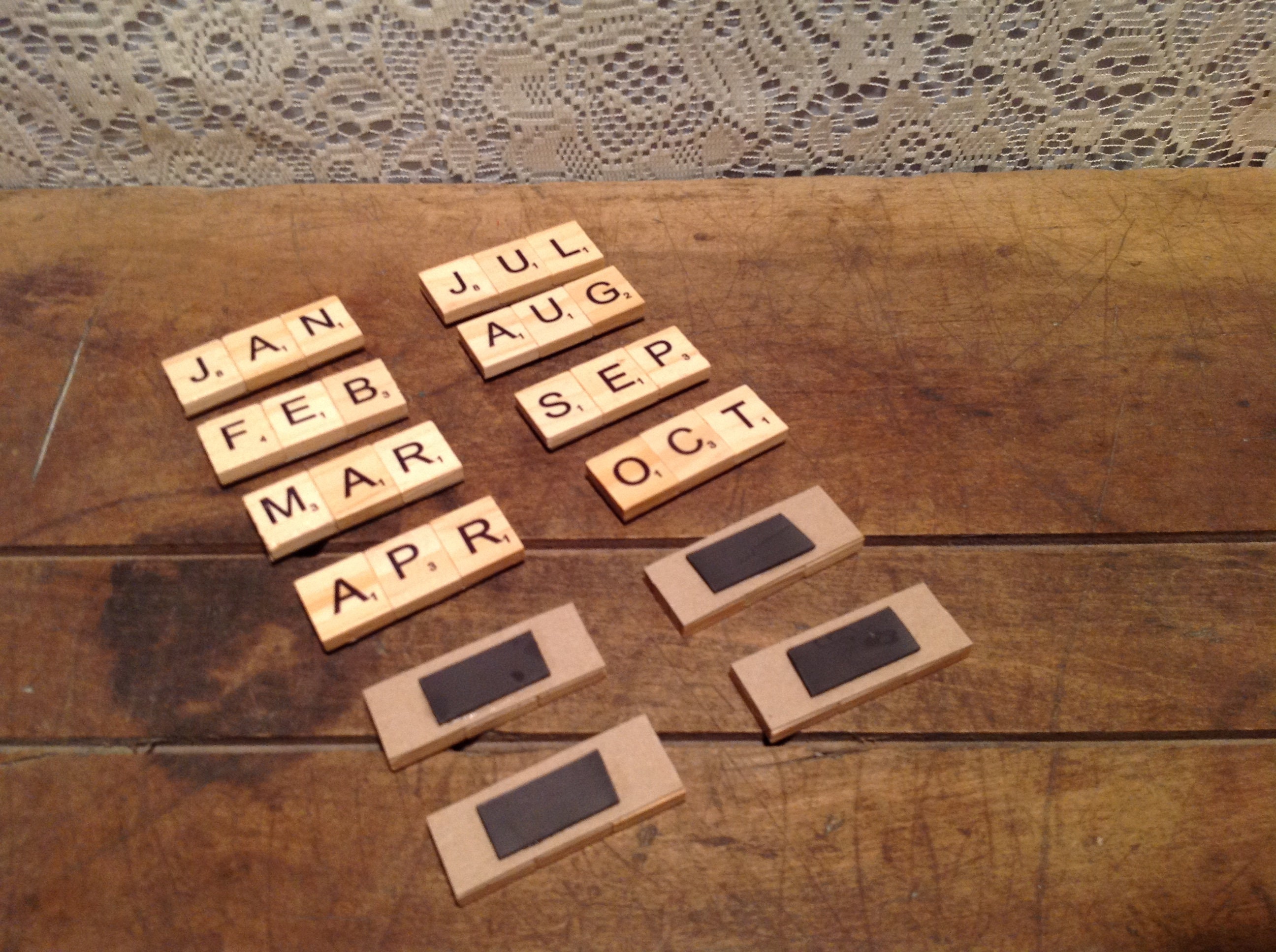 Months of the Year Scrabble Tile Magnets Set of Twelve - Etsy