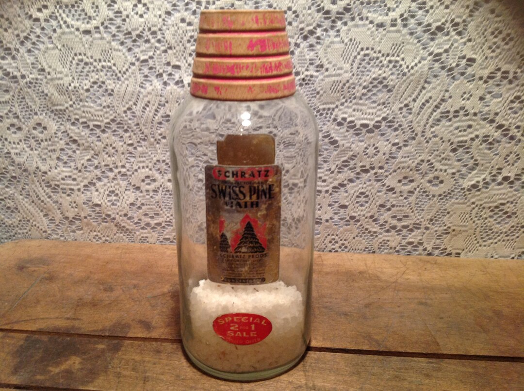 Schratz Sweet Pine Bath Salts Vintage Jar - Etsy