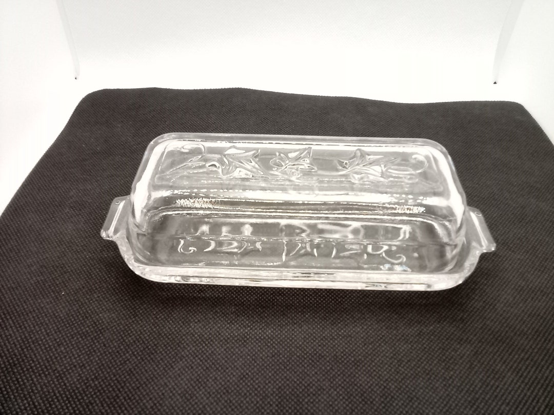 Vintage Hazel Atlas Ivy Pattern Covered Glass Butter Dish - Etsy