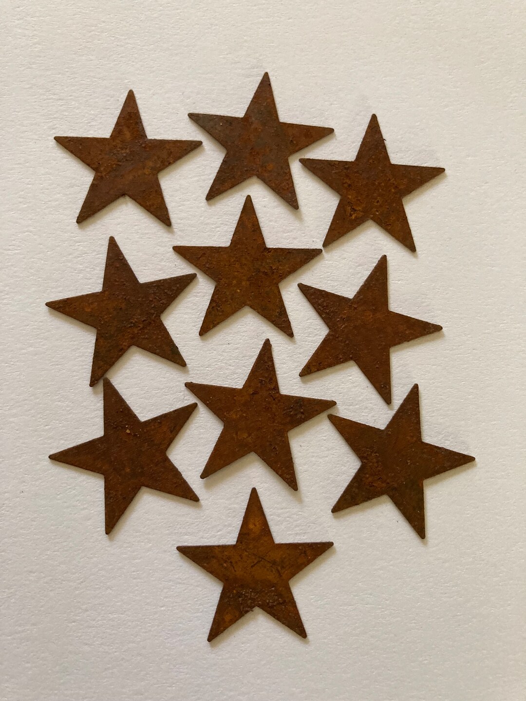 Rusty Primitive Flat 1” Star Cutouts Set of 10 - Etsy