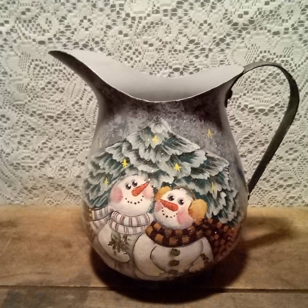 Hand Painted Pitcher - Etsy