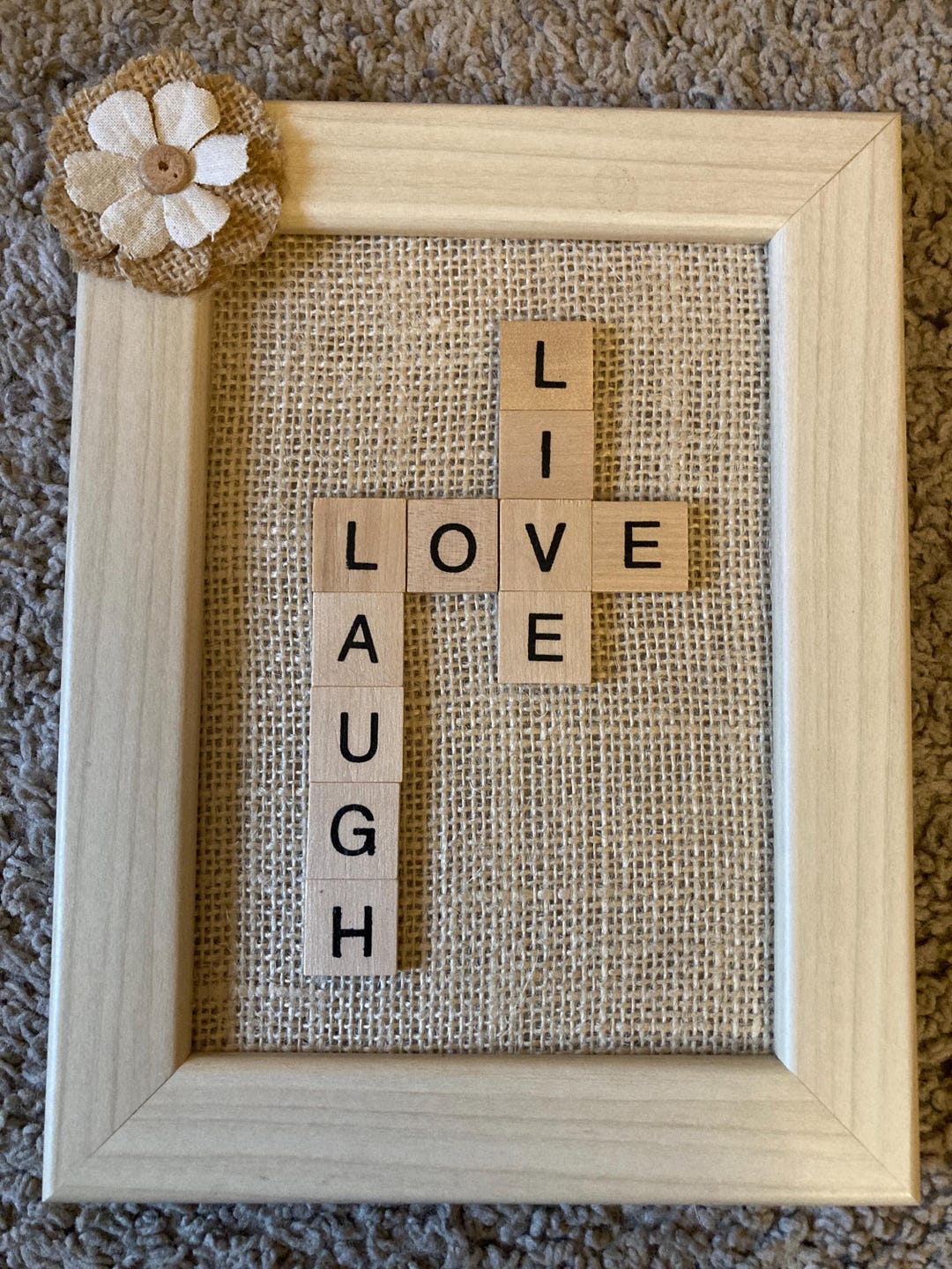 Live Laugh Love Framed Scrabble Tile Decor - Etsy