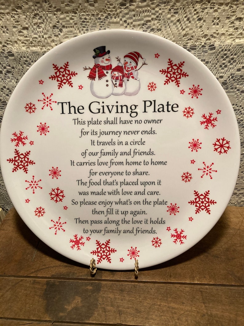 The Giving Plate Three Christmas Styles Available - Etsy Canada
