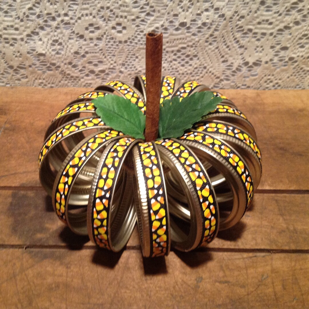 Handcrafted Fall Craft Canning Ring Pumpkin - Etsy