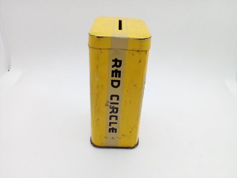 Vintage Advertising Red Circle Coffee Tin Bank - Etsy