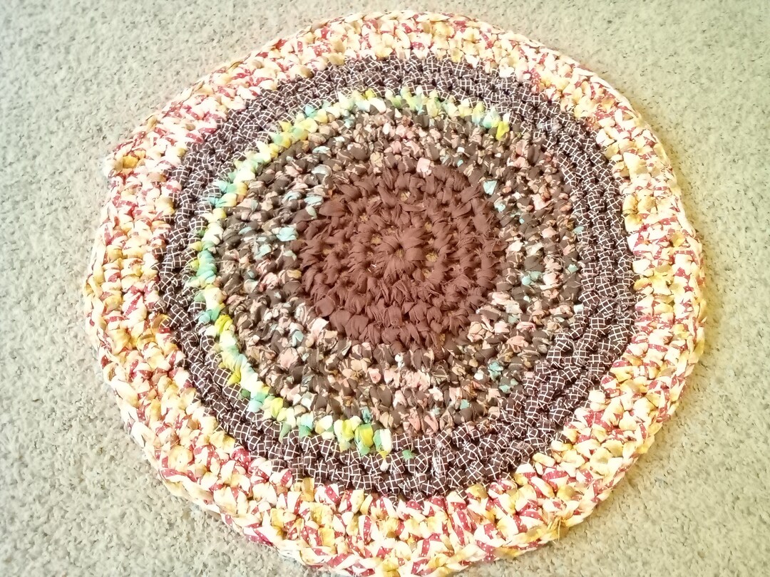 Handmade Round Rag Rug - Etsy