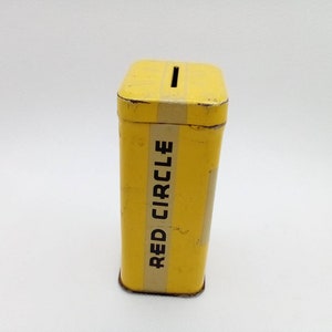 Vintage Advertising Red Circle Coffee Tin Bank - Etsy