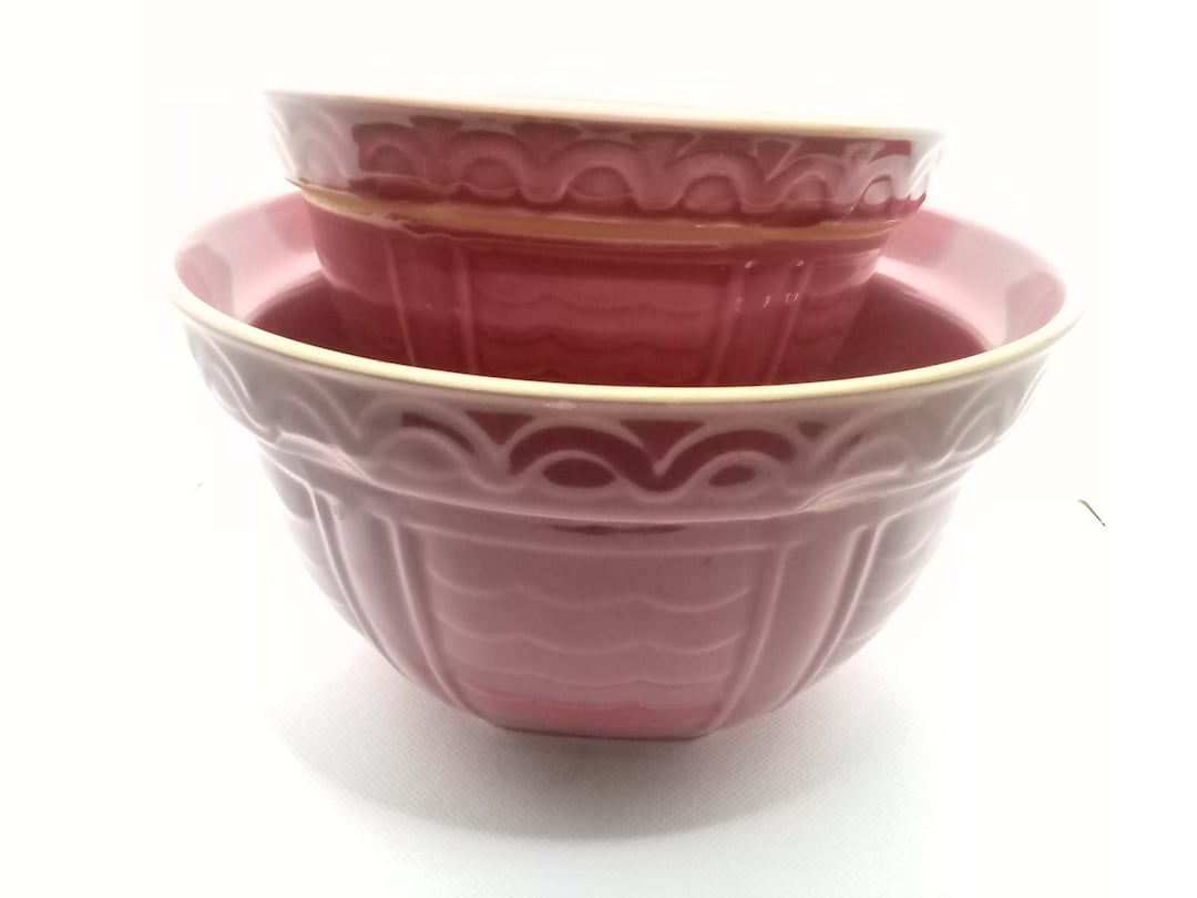 Heirloom Pantry Collection Set of 2 Mixing Bowls Dusty Rose - Etsy