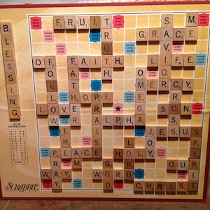 Blessings Scrabble Board/scrabble Tile Wall Hanging Home Decor - Etsy