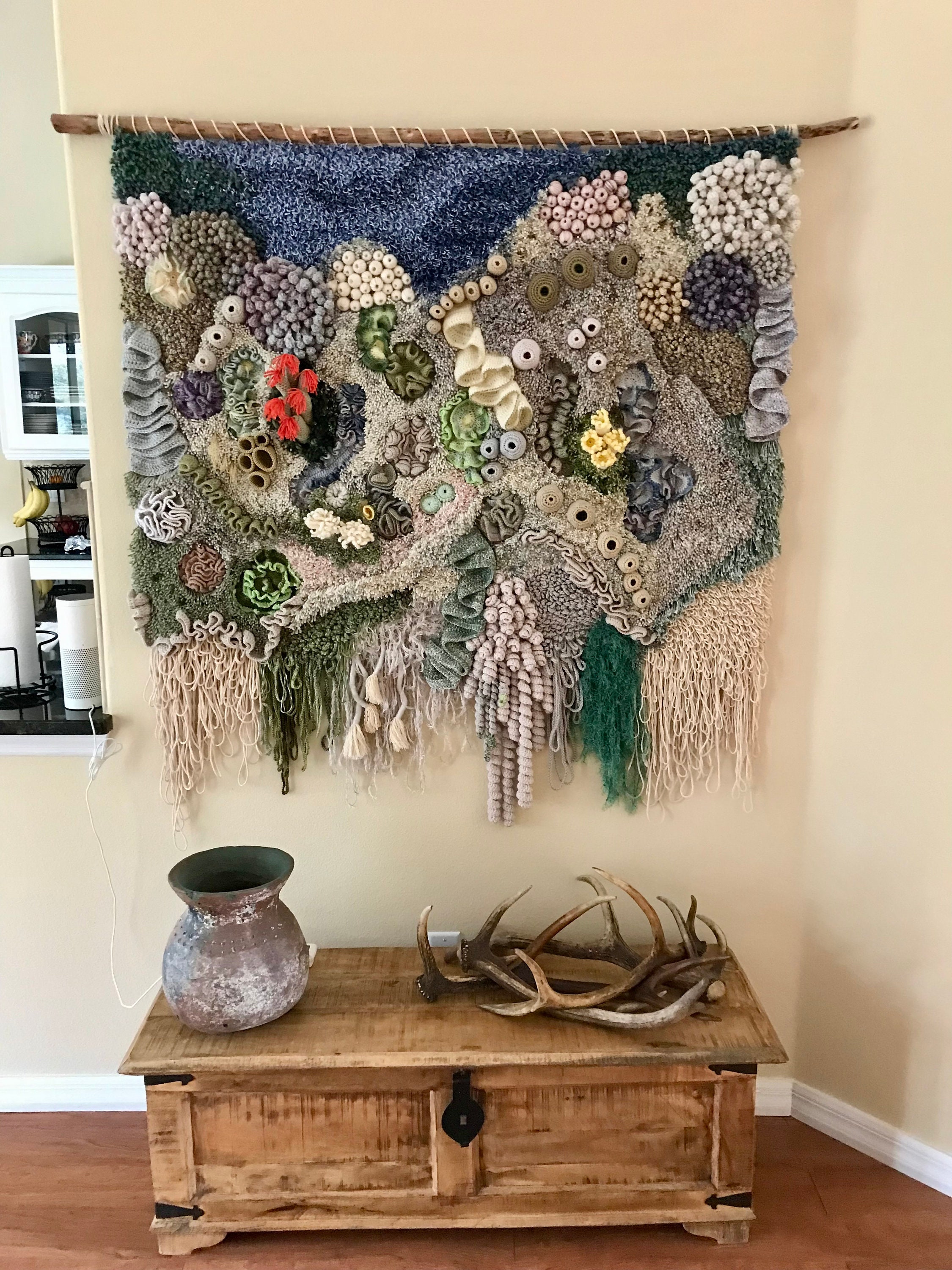 XL Coral Reef Tapestry Wall Hanging - Etsy