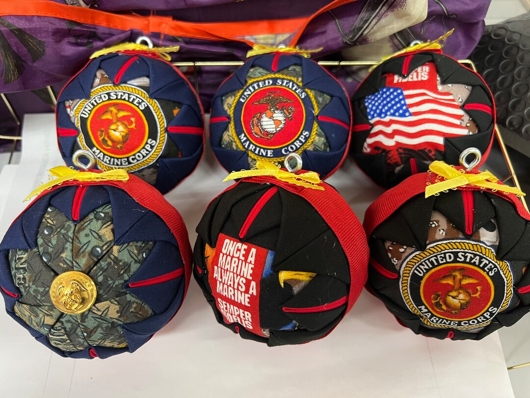 Marine Corps Set of 6 Ornaments - Etsy