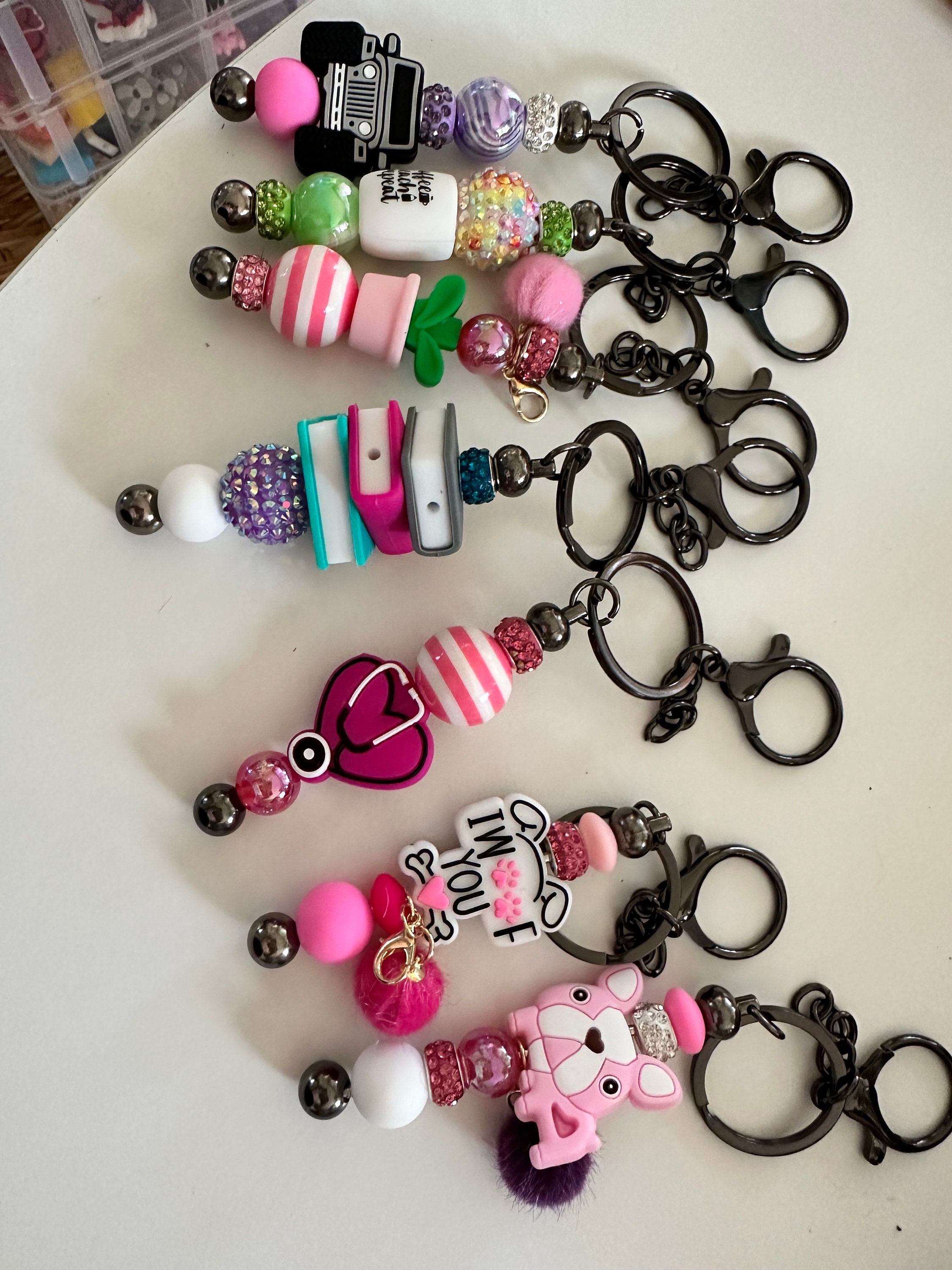 Beaded Key Chains - Etsy