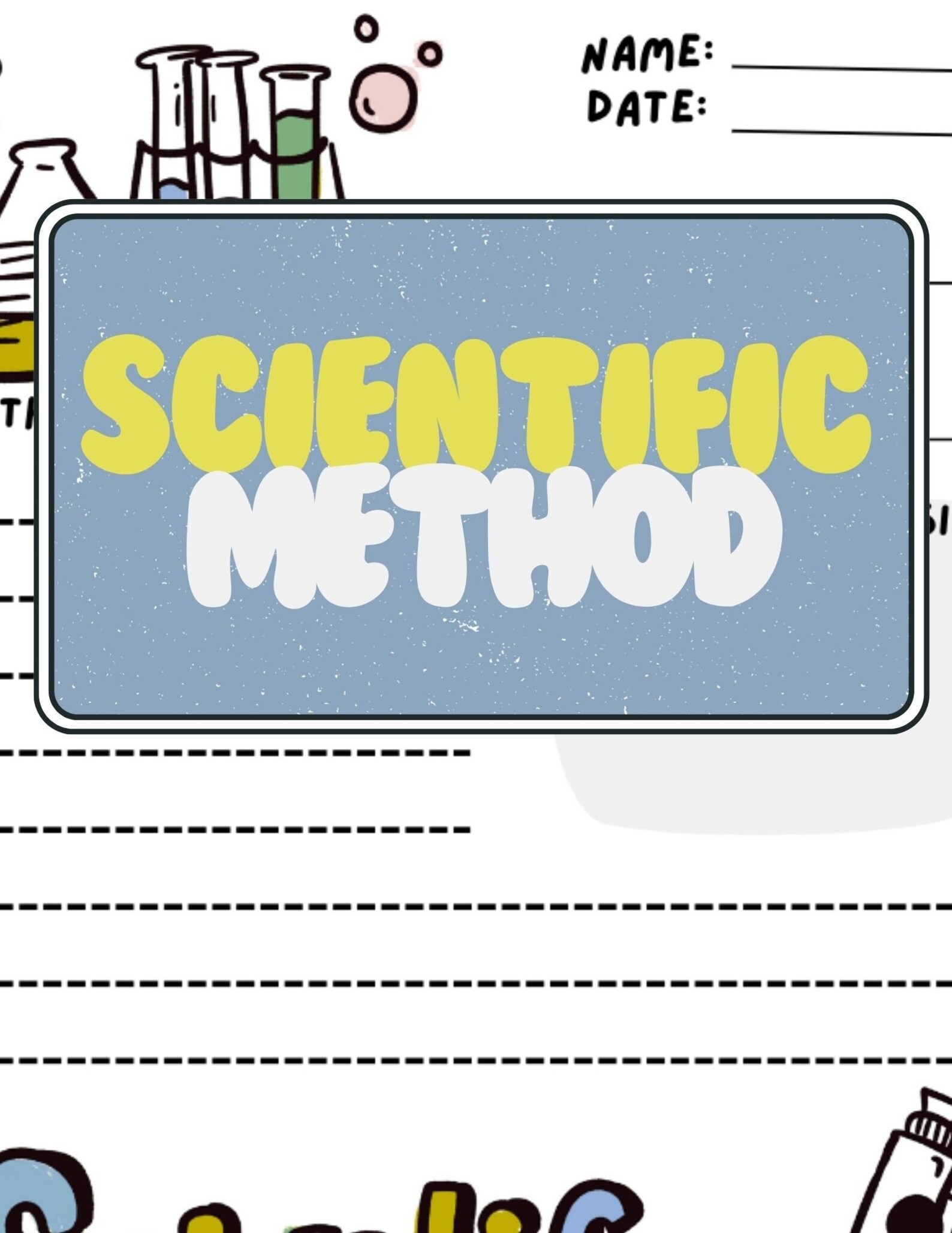 Scientific Method Worksheet / Homeschool Science Worksheet / Fillable ...