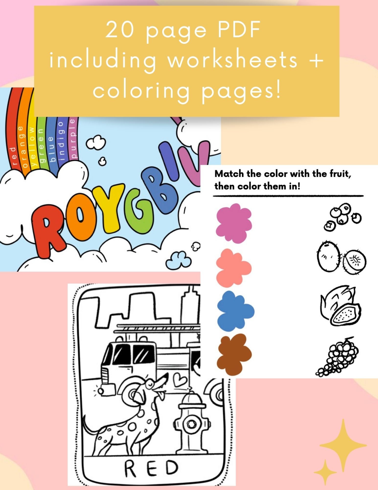 Color Study Worksheets, Color Wheel, Montessori Learning (PDF Pattern ...