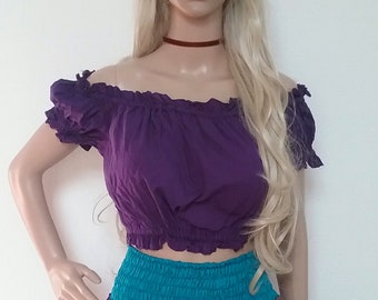 Renaissance Midriff Blouse Plus BOHO Steampunk Belly Dance | Etsy