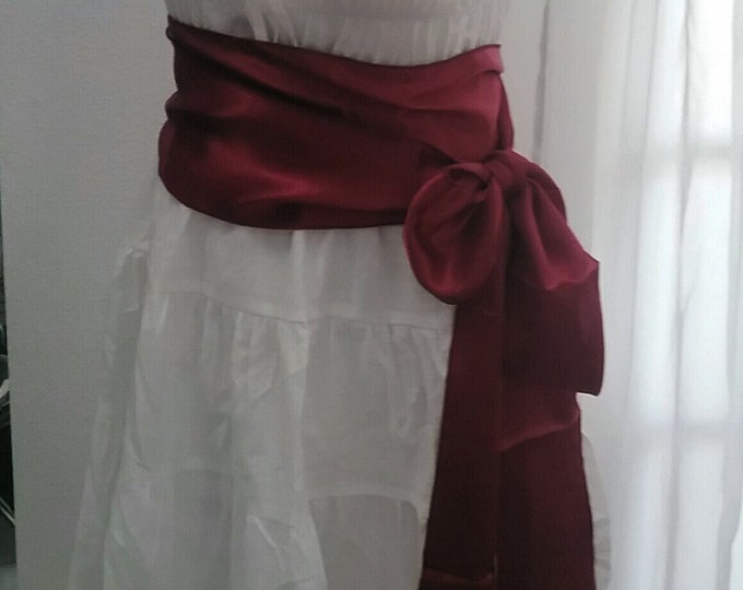 Pirate Sash Belt Scarf Maroon Black Red 140 Long - Etsy